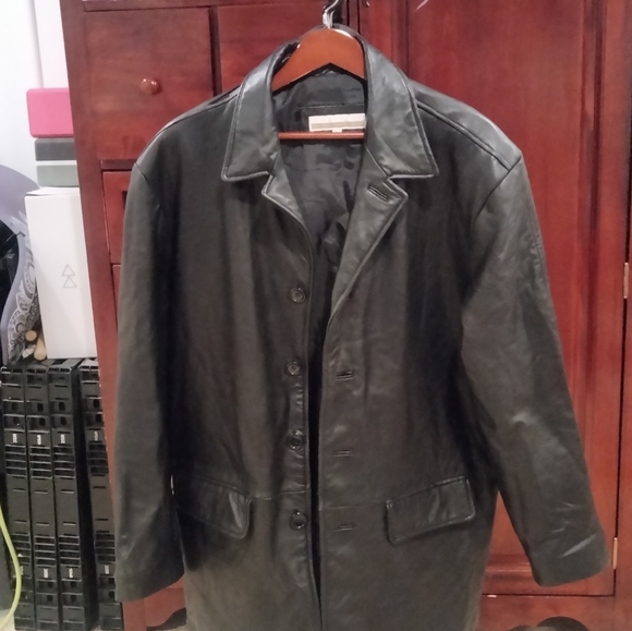 Perry Ellis | Jackets & Coats | Perry Ellis Leather Jacket | Poshmark